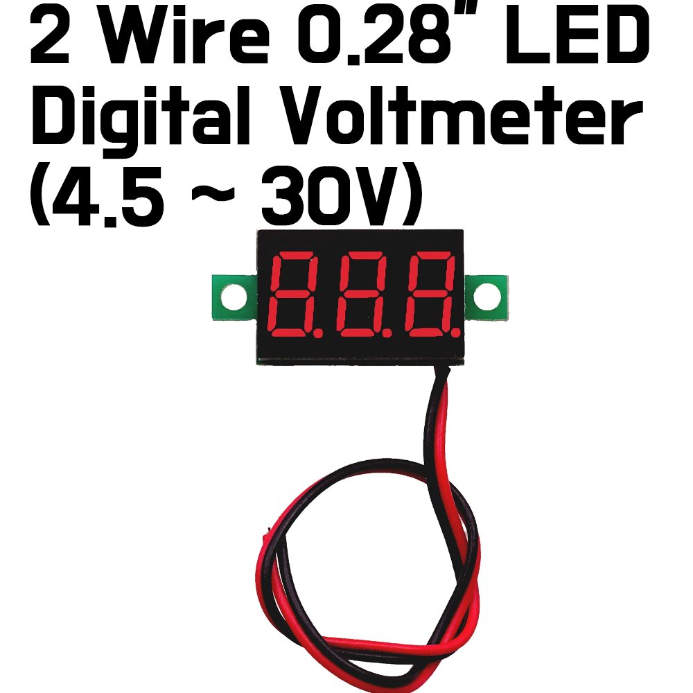 LED Digital Voltmeter 2 Wire 0.28" 4.5V~30V - ePartners NZ