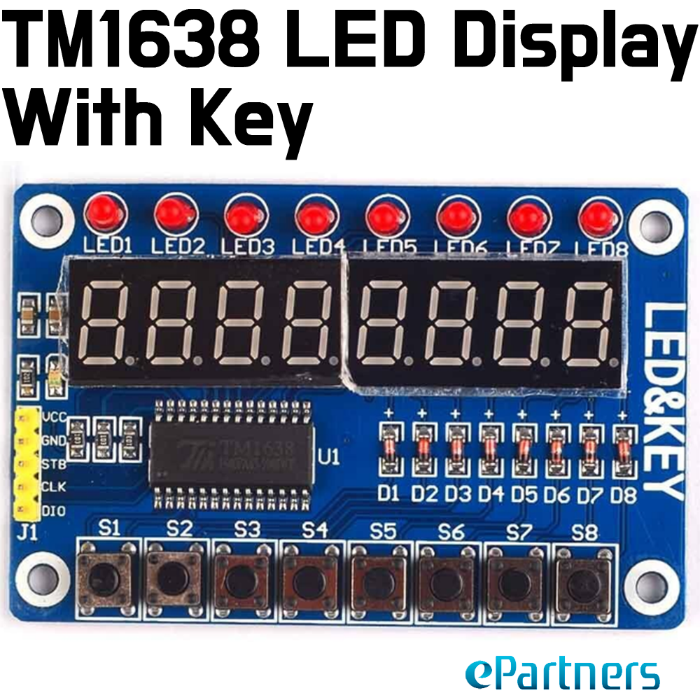 TM1638 Module Key Display For Arduino | ePartners NZ