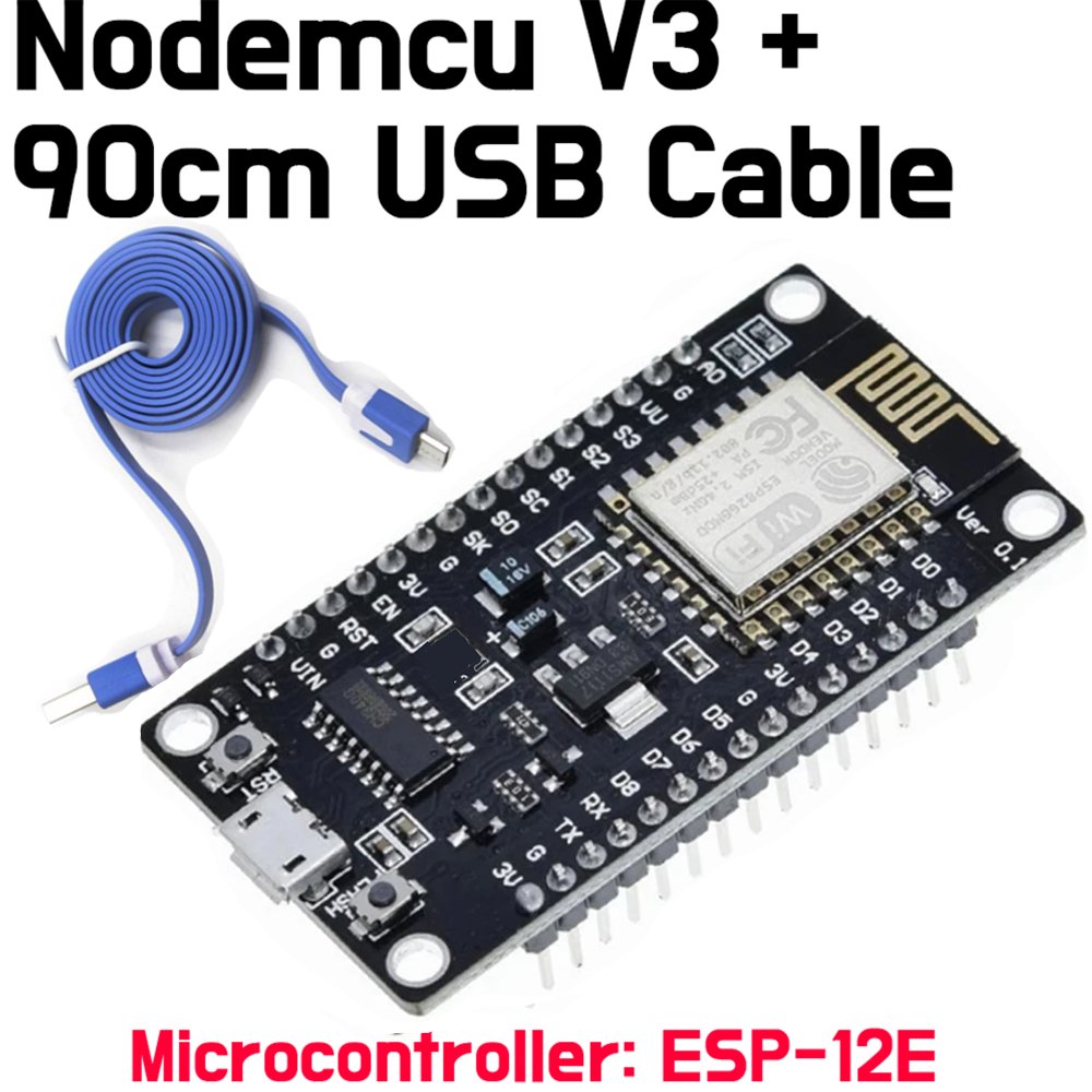 ESP8266 ESP-12E NodeMcu V3 with Cable(90cm) - ePartners NZ