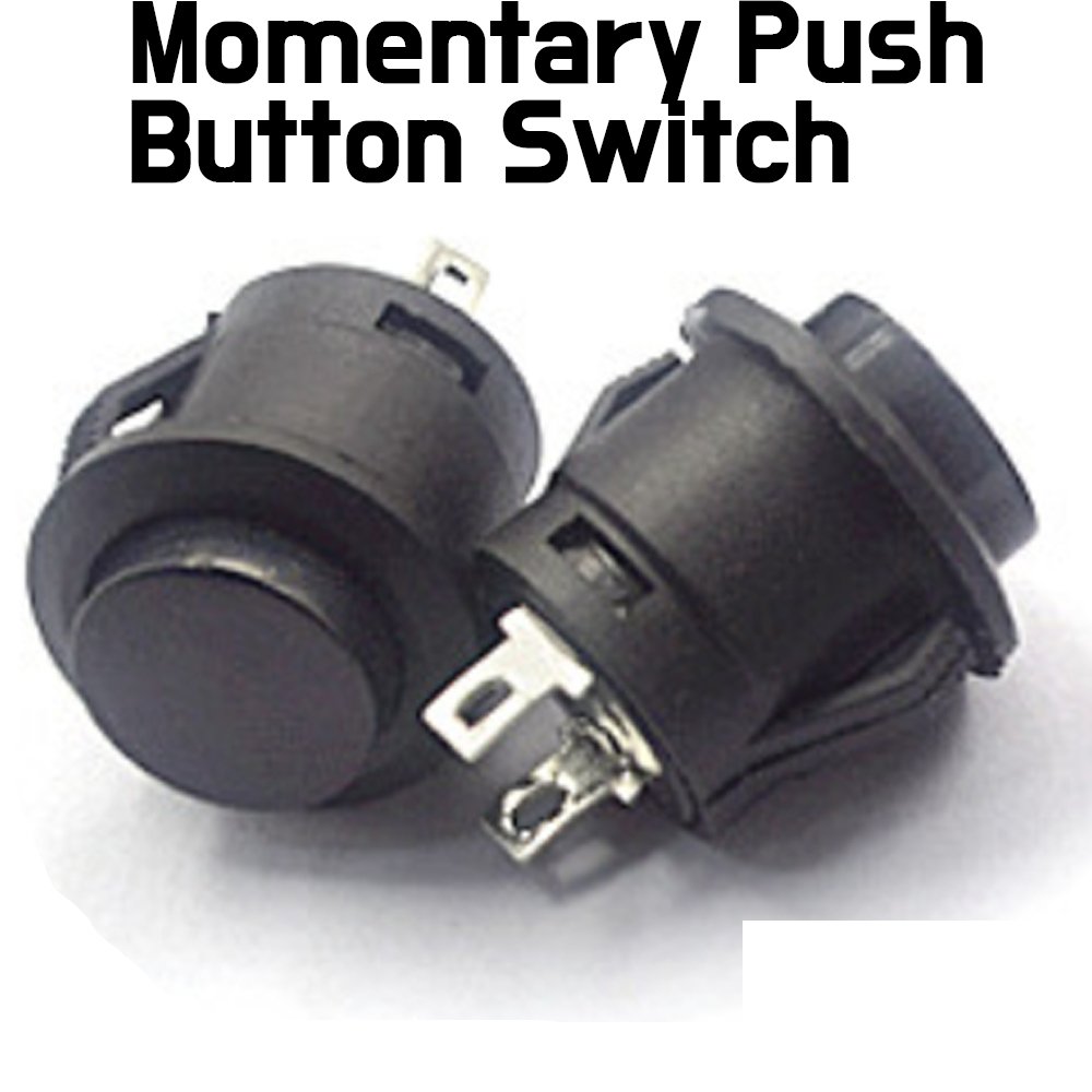 Momentary Push Button Switch 16mm - Black 1pcs | ePartners
