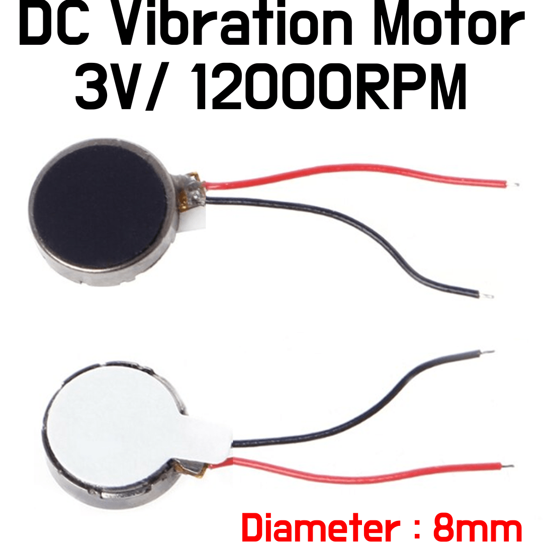 Motor - Vibration Motor, 3V 70mA 12000 RPM For Phone Coin Flat ...