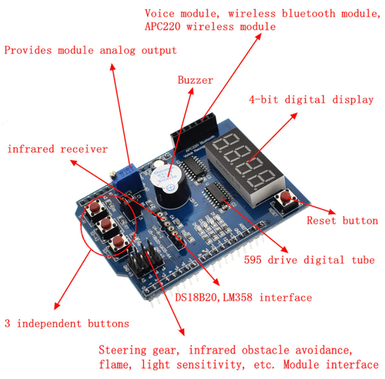 Arduino Multifunctional Multi-functional Expansion Board for education | ePartners