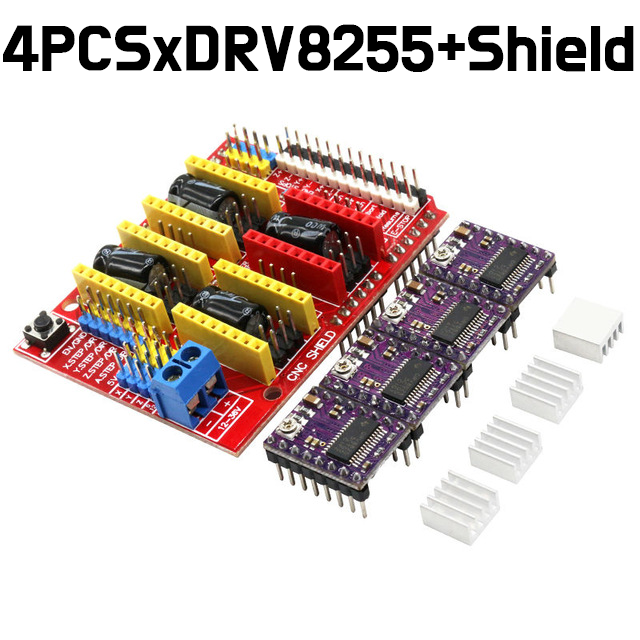 DRV8825 Driver Kit for CNC with Arduino Uno + Shield Expansion Board ...