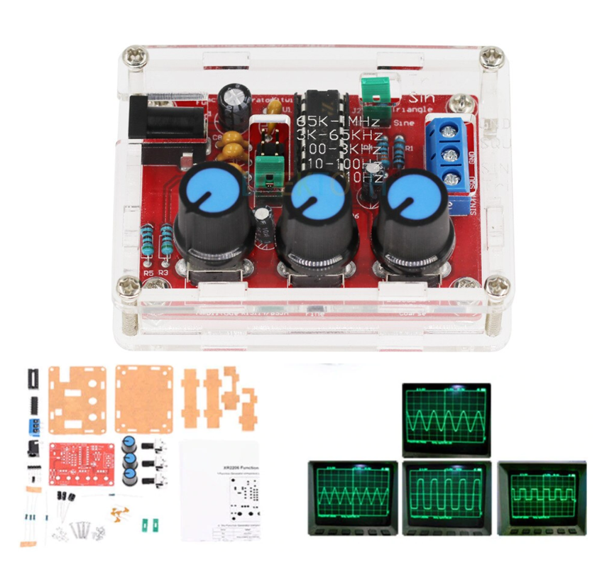 Function Signal Generator Sine/Triangle/ Square Output 1HZ-1MHZ - DIY ...