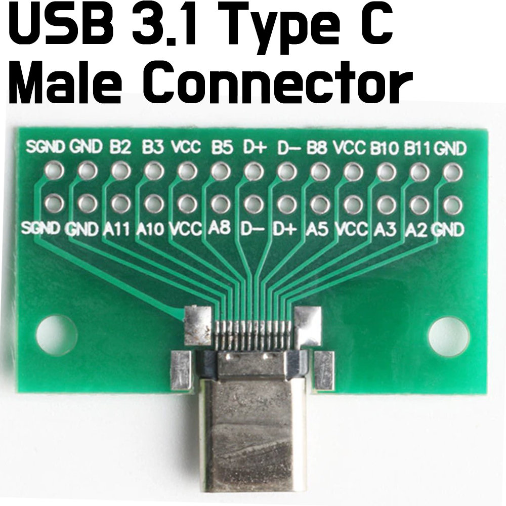 USB 3.1 Type C Male Breakout Board | ePartners NZ